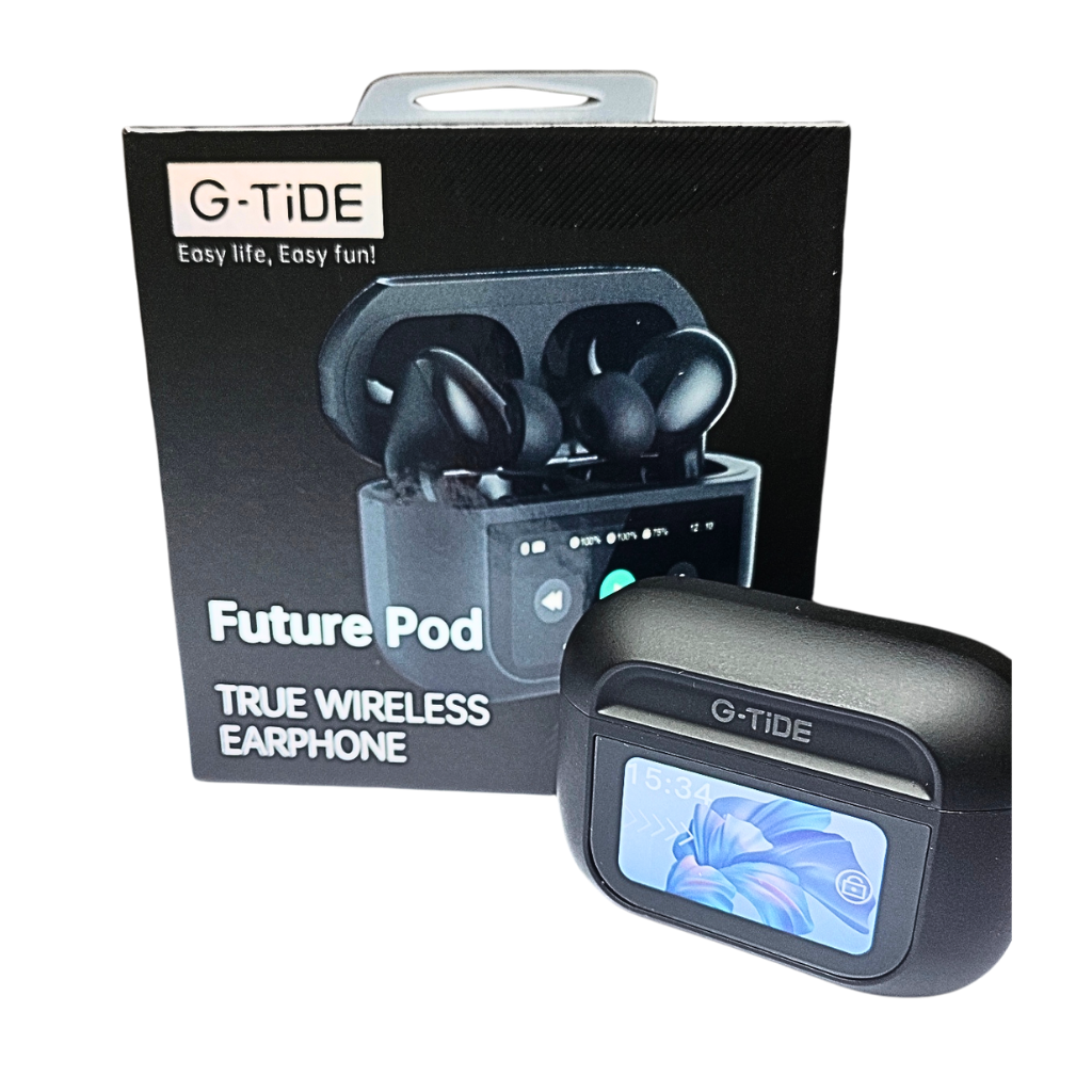 Audífonos con Pantalla Táctil. G-TIDE Future Pod, Bluetooth, Cancelaci ...
