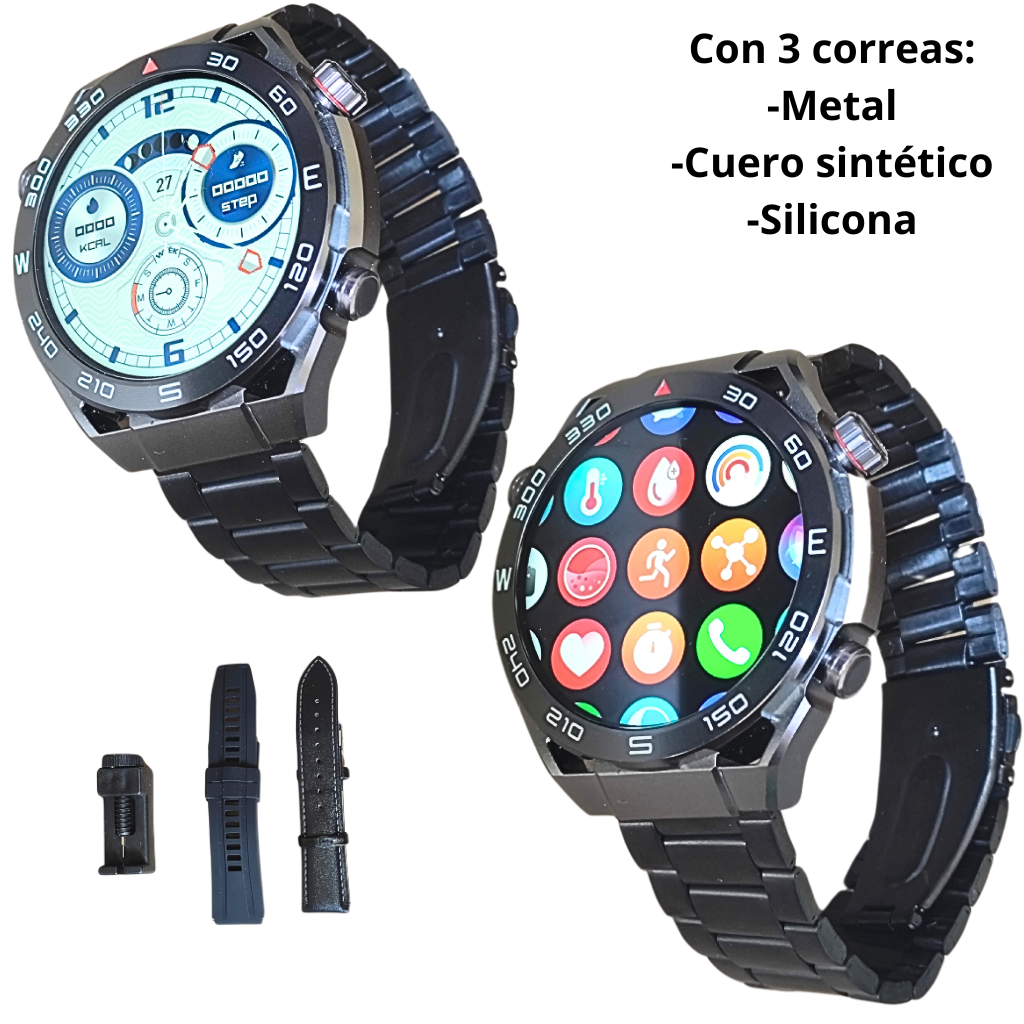 Smartwatch P9 Ultimate: Monitor de Salud, Llamadas Bluetooth, Deportivo ...