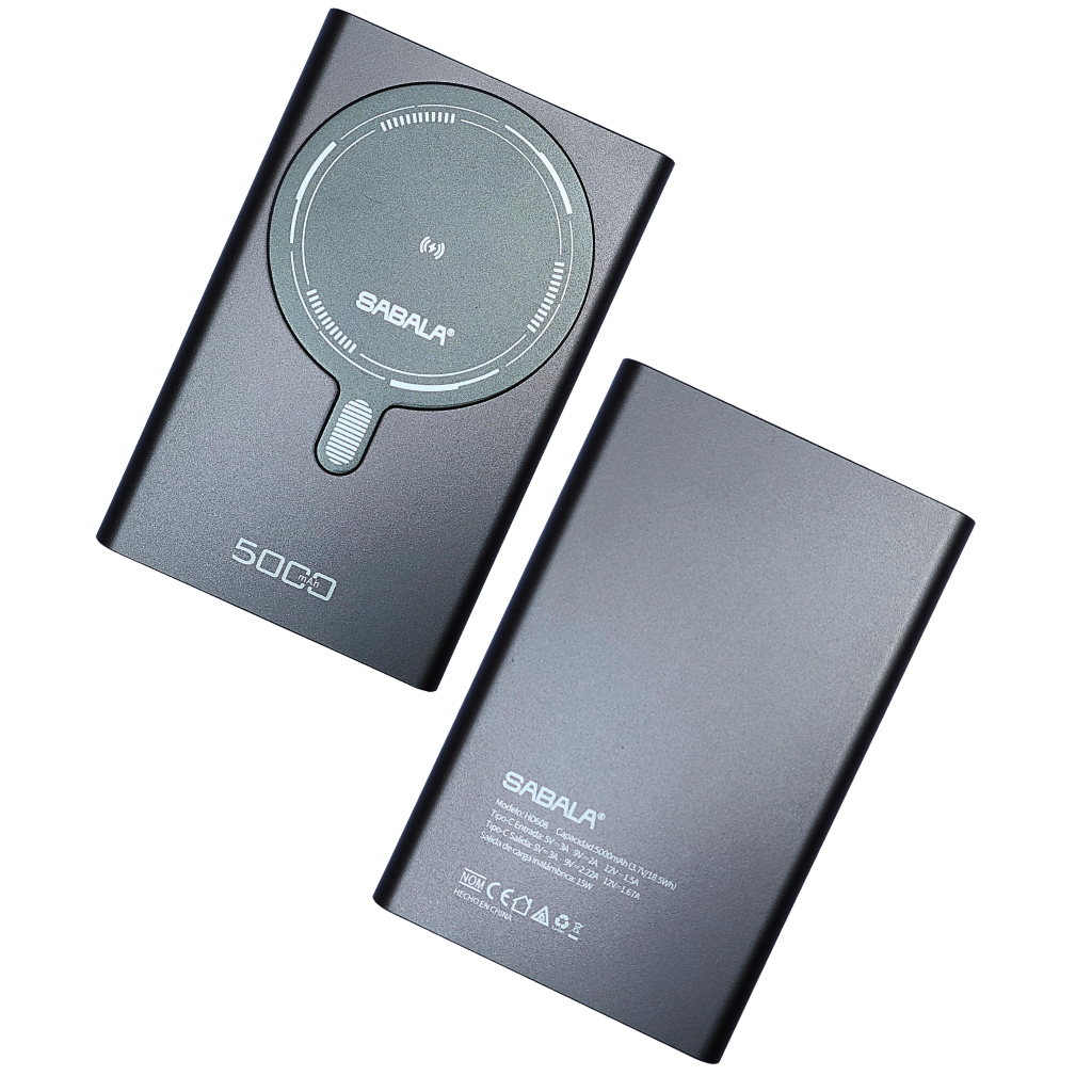 Power Bank Inalámbrico Sabala HD 608 con Carga Rápida de 15W – Tecniquero